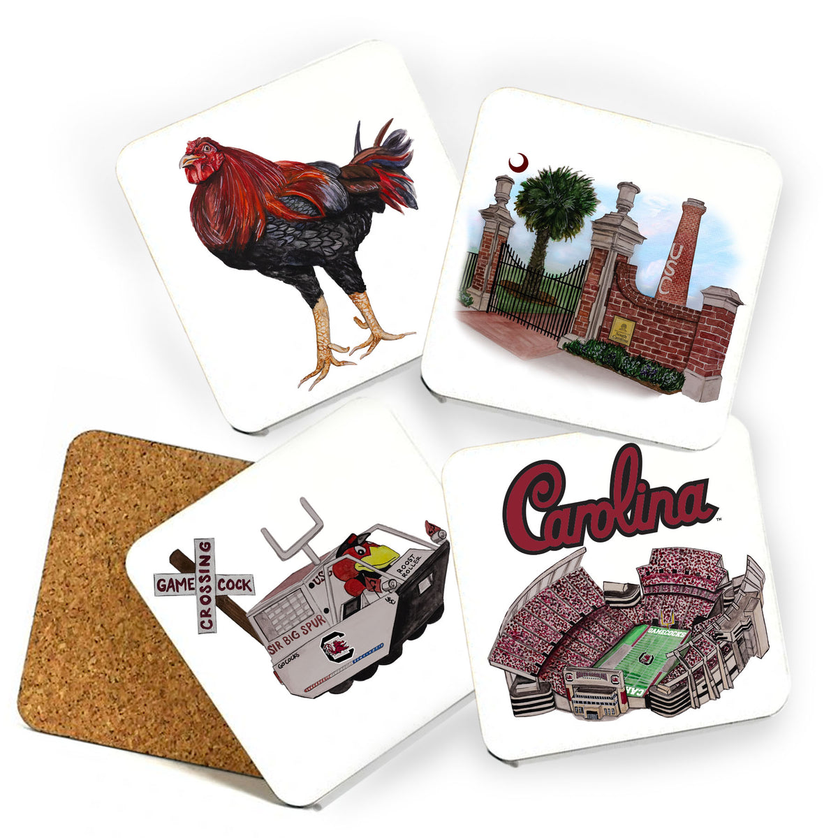 University of South Carolina Coasters Set – Moss & Marsh